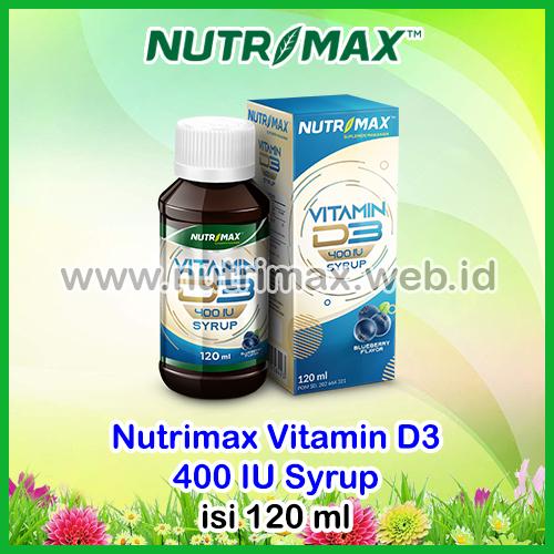 Jual Nutrimax Vitamin D3 400 IU Syrup 120 ml Vit Imun D 3 Sirup 400IU ...