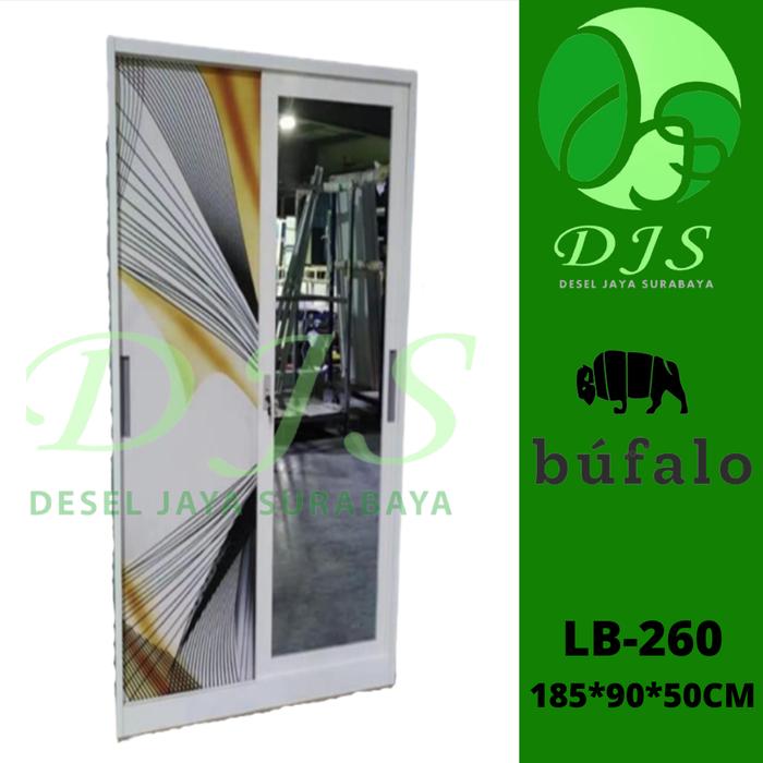 Jual Lemari Baju Besi Sliding LB-260 - Lemari Besi Kaca - Lemari Pakaian - Kota Surabaya - DESEL ...