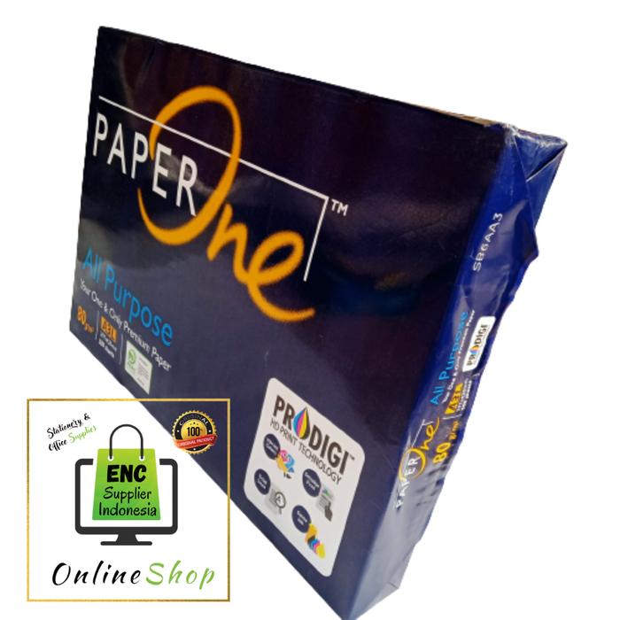 Jual PAPERONE 500 lembar Kertas Fotocopy A3 80 gram paper one per rim ...