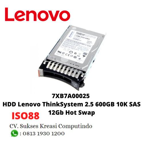 Jual HDD Lenovo 7XB7A00025 ThinkSystem 2.5 600GB 10K SAS 12Gb Hot Swap ...