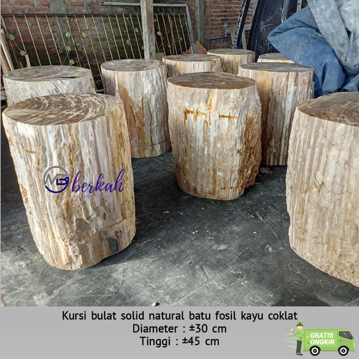 Jual Kursi solid bulat natural batu asli fosil kayu/petrified harga ...