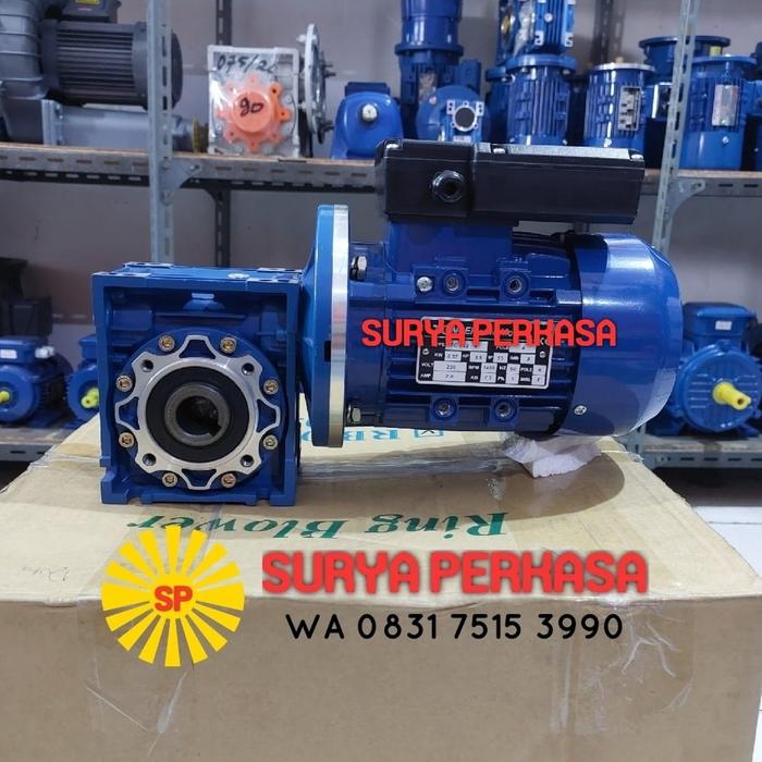 Jual Gear motor NMRV 040 Complete 0.5Hp 1/2hp 0.37kw 1phase 220V - Kota Tangerang - Surya ...