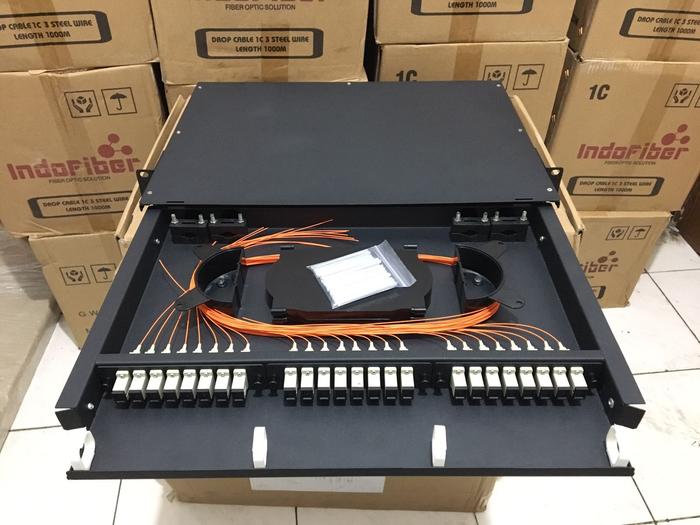 Jual OTB 24 core SC multimode rackmount sliding rail + Pigtail ...