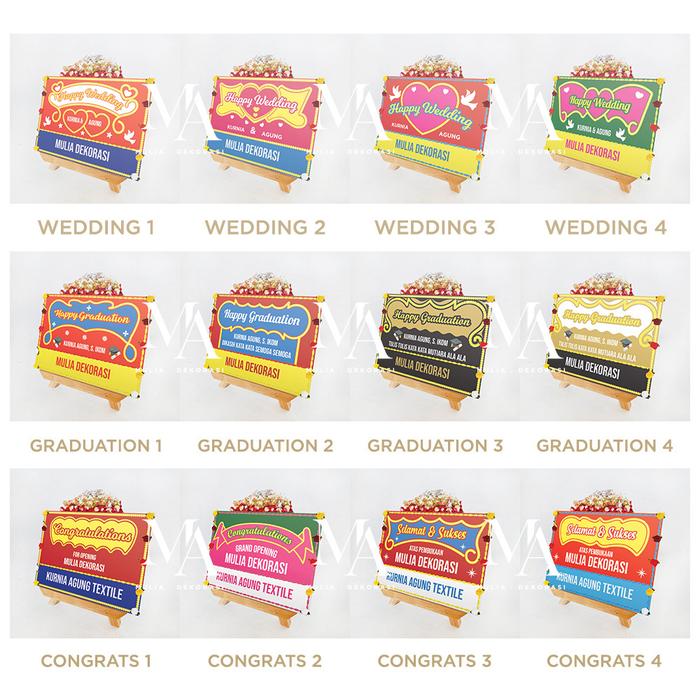 Jual Karangan Papan Ucapan Bunga Mini Gift DIY Custom Graduation ...