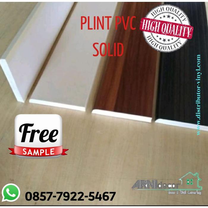 Jual List dinding plint pvc solid 6cm /motif kayu costume warna ready ...