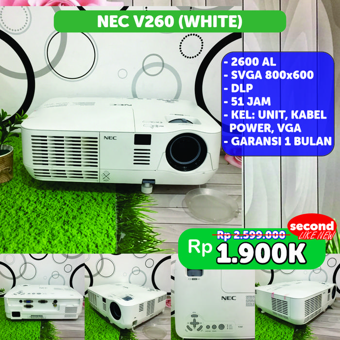 Jual Proyektor NEC V260 2600 Lumens DLP SVGA Bekas Second Garansi 1 Bulan - Kota Surakarta ...