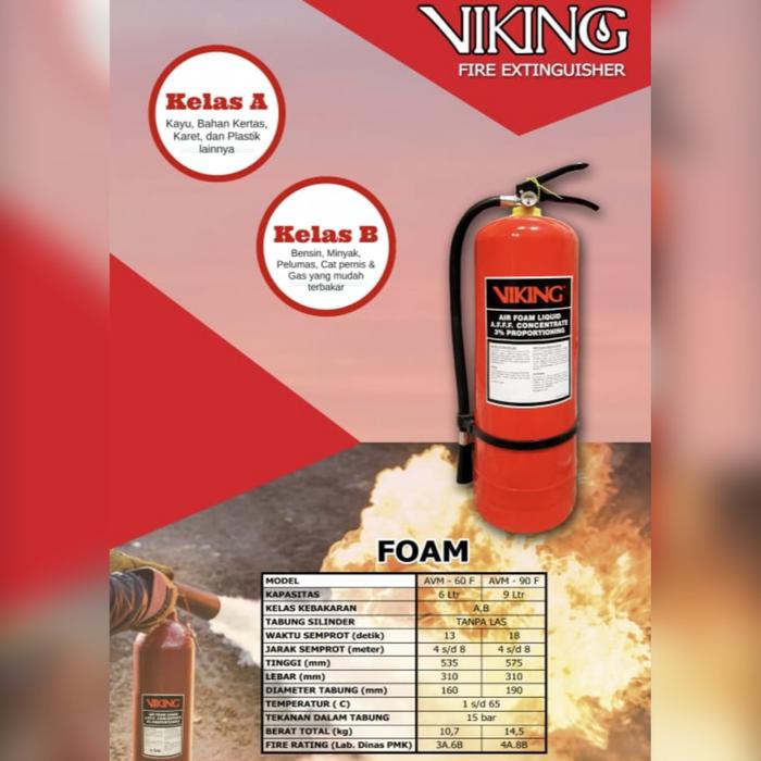 Jual VIKING FOAM 9 KG LITER APAR ALAT PEMADAM API 9KG TABUNG RACUN API ...
