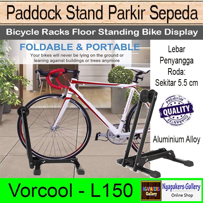 Jual Stand Parkir Sepeda Foldable Bicycle Racks Floor Standing Bike ...