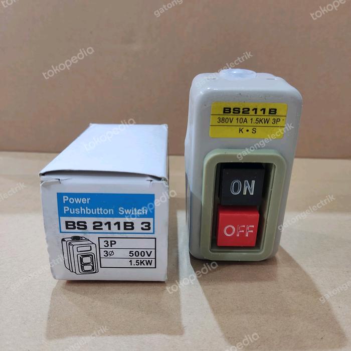 Jual POWER PUSH BUTTON BS-211B 380v 10a 1,5kw 3p - Jakarta Barat ...