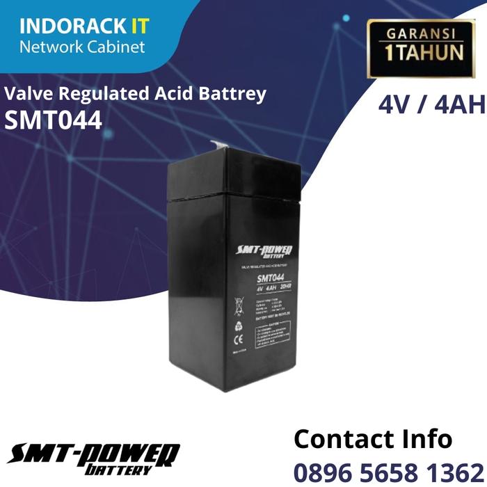 Jual SAMOTO Battery 4V 4AH Baterai Aki Kering UPS VRLA SMT POWER SMT044 ...
