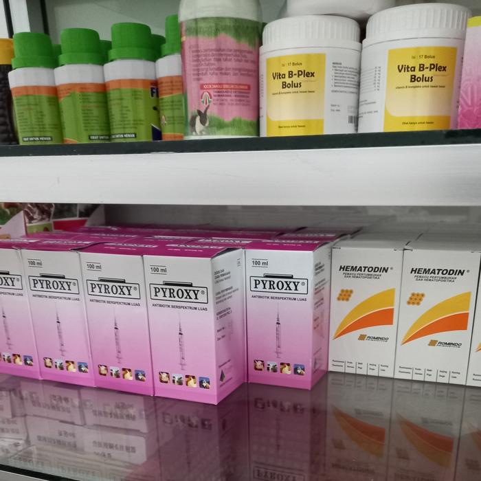 Jual Pyroxy 100 ml anti-biotik hewan ternak sapi kambing kuda ayam ...