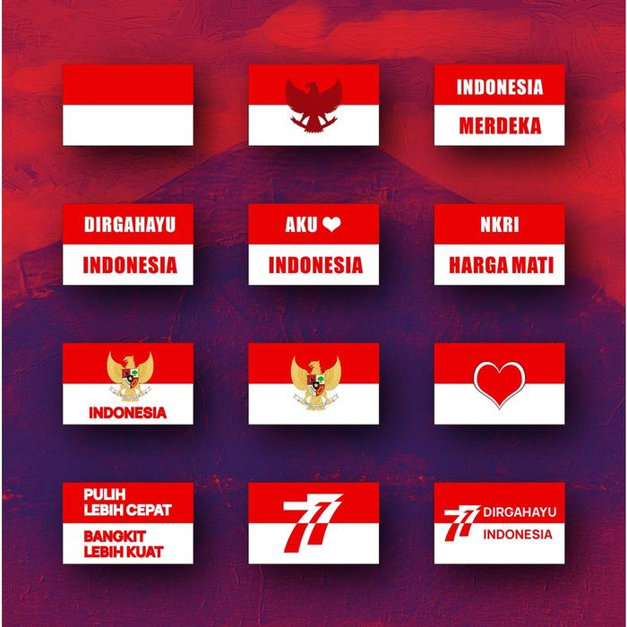 Jual Sticker Merah Putih Spesial HUT RI Atribut Merah Putih 17an ...