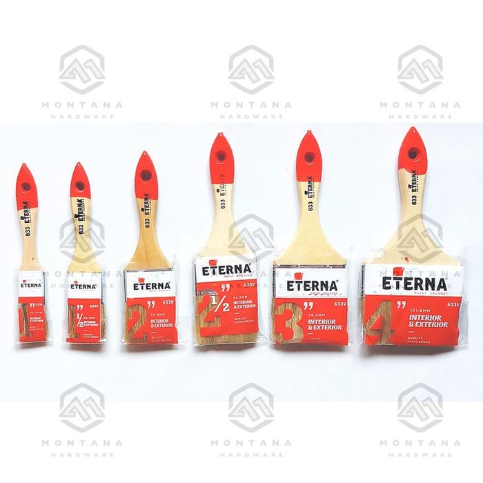 Jual Kuas Cat Tembok Gagang Kayu Eterna 1 inch - Kota Surabaya ...