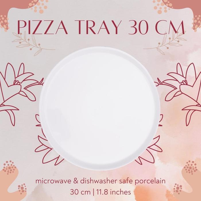 Jual Pizza Tray 30 cm | Piring Pizza Keramik | Piring Saji | Piring ...