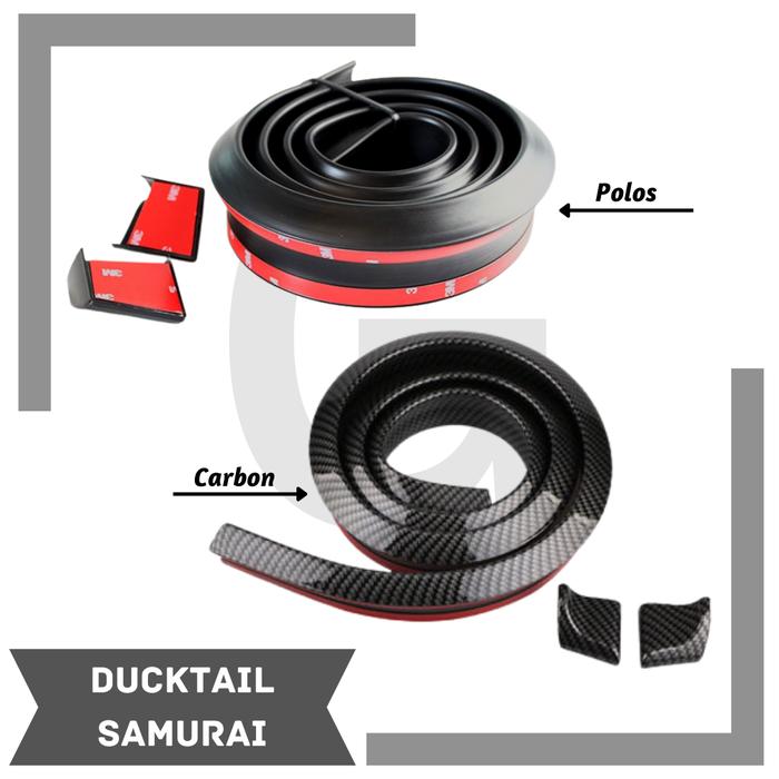 Jual Ducktail Spoiler Samurai Hitam Carbon / Polos Karet Aksesoris ...