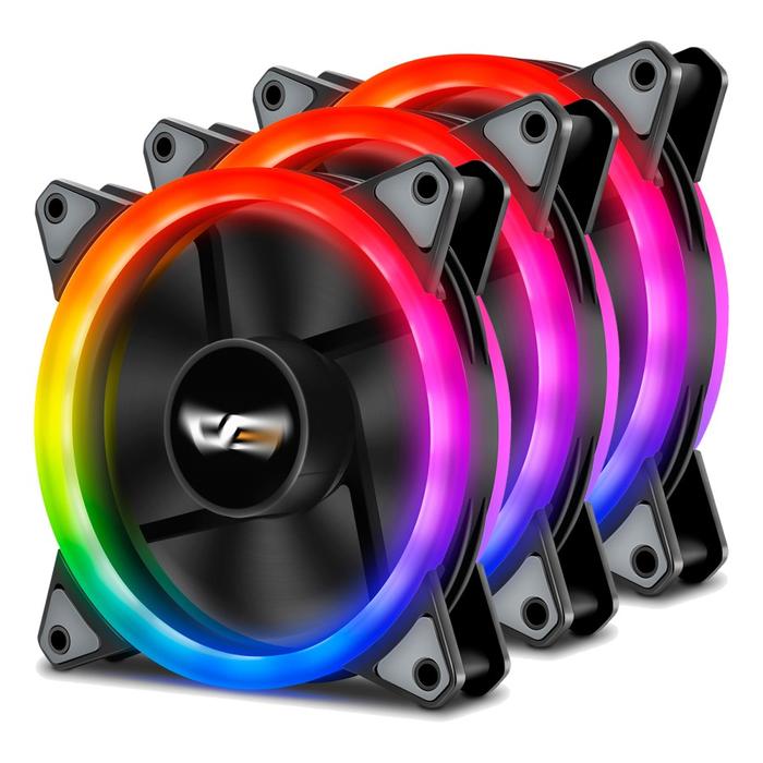 Jual AIGO Darkflash DR12 PRO 3in1 Double Ring Fan RGB With Controler ...