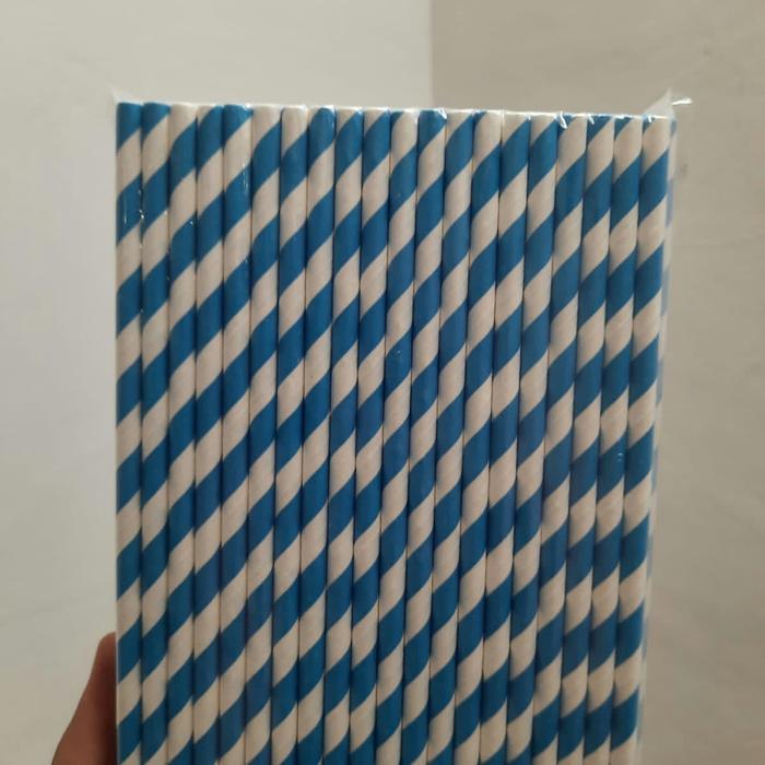 Jual paper straw 6mm x 198mm - isi 100pcs per pack - Putih - Kota ...