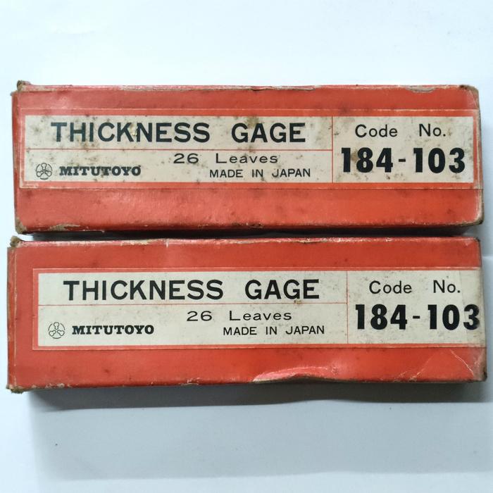 Jual FEELER GAUGE/THICKNESS GAGE MITUTOYO 184-103 26LEAVES MADE IN ...