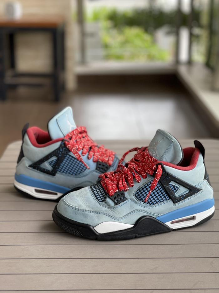 Jual Air Jordan 4 Travis Scott Authentic Original Sneakers 100% - Kota ...