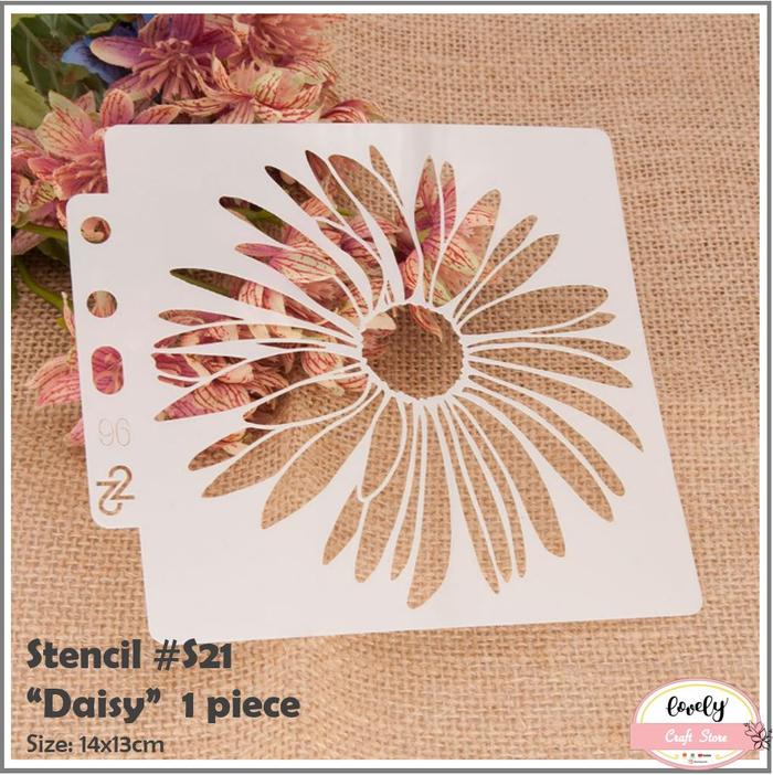 Jual S 21 - plastic stencil cetakan stensil lukis craft kue cake ...