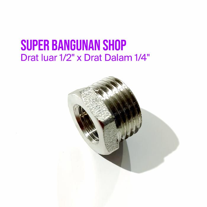 Jual Neple sok sambung Drat dalam 1/4" x drat luar 1/2" / nepel Vlok Ring - Kota Tangerang ...