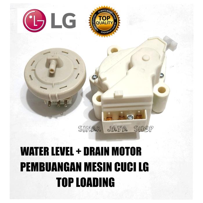 Jual DRAIN MOTOR+ WATER LEVEL SENSOR AIR MESIN CUCI LG 1 TABUNG TURBO ...