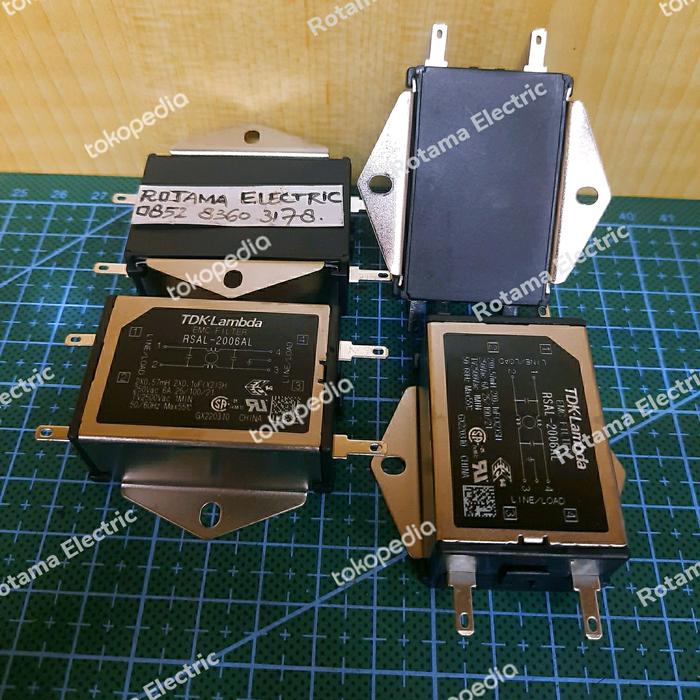 Jual TDK LAMBDA EMI FILTER 1PHASE 6A RSEL-2006A NOISE FILTER RSAL ...