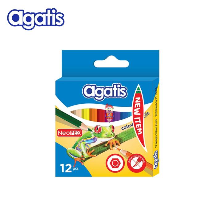 Jual Pensil warna / coloring pencil AGATIS NEOPEX 12 warna - Pendek ...