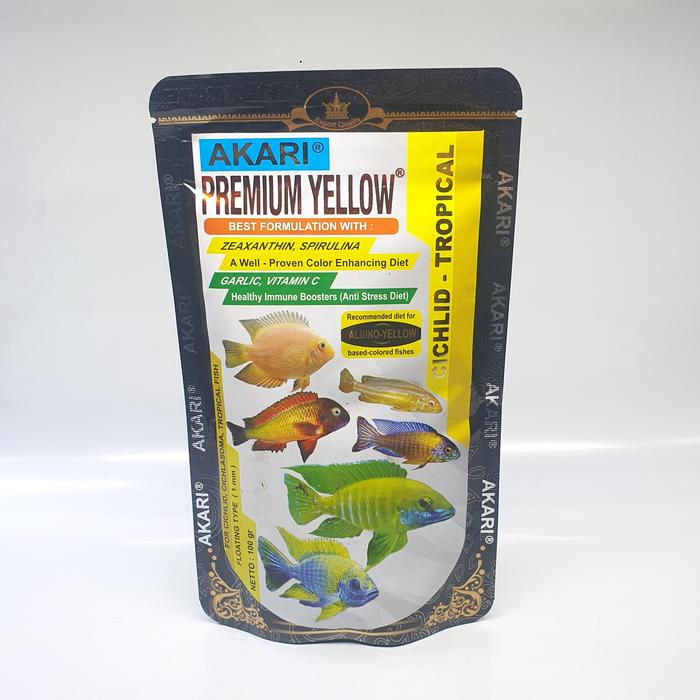 Jual Pelet Akari Premium Blue Red Yellow Maxi 1mm Pakan Ikan Hias Aquarium - PREMIUM BLUE - Kota ...