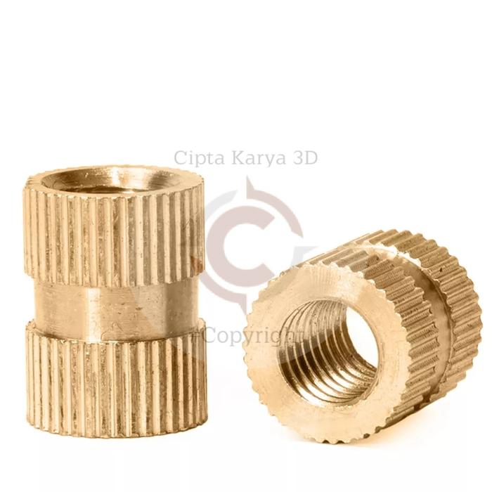 Promo M3 Brass Copper Metric Thread Knurl Insert Nut Nutsert Round ...
