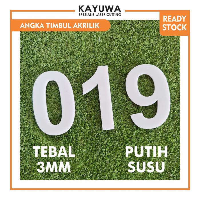 Jual ANGKA/ HURUF/NOMOR TIMBUL BAHAN ACRYLIC TEBAL 3mm Tinggi 10cm ...