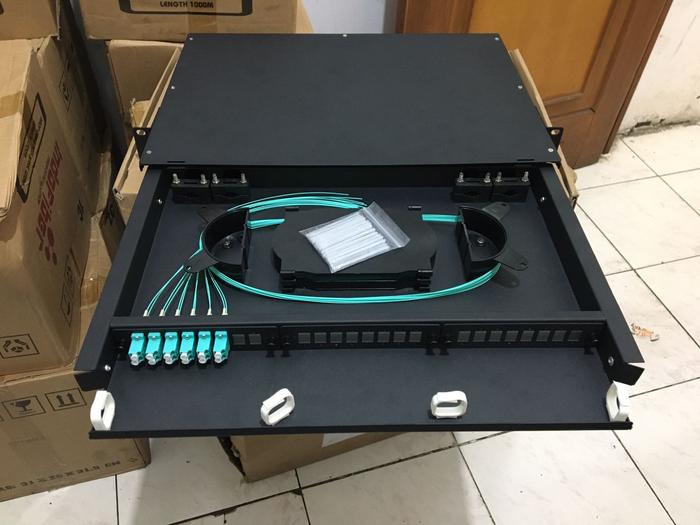 Jual OTB Rack 12 port LC multimode OM3 + Pigtail / ODF rack 12 port LC ...