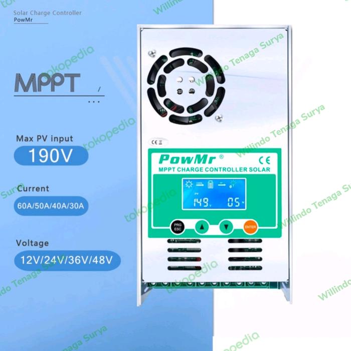 Jual Powmr MPPT Solar Charge Controller Scc60A 12/24/36/48V - Jakarta Barat - Willindo Tenaga ...