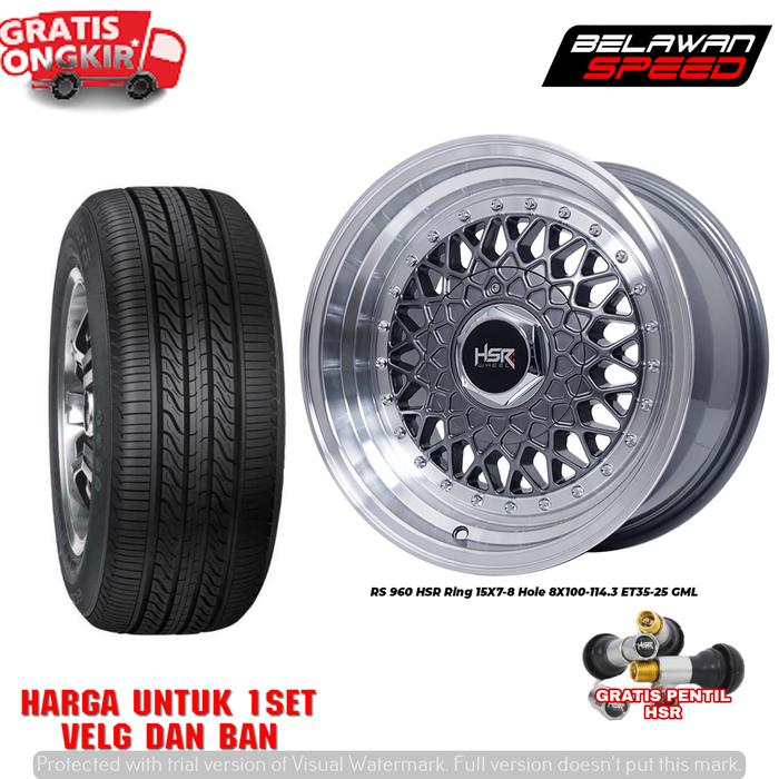 Jual PAKET VELG+BAN MURAH MOBIL STARLET DATSUN SOLUNA R15 HSR RS RING15 BBS - Kota Depok - HSR ...