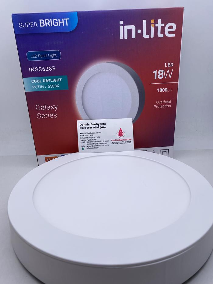 Jual LED PANEL 18W 18 W 18WATT 18 WATT BULAT OUTBOW INLITE IN-LITE ...