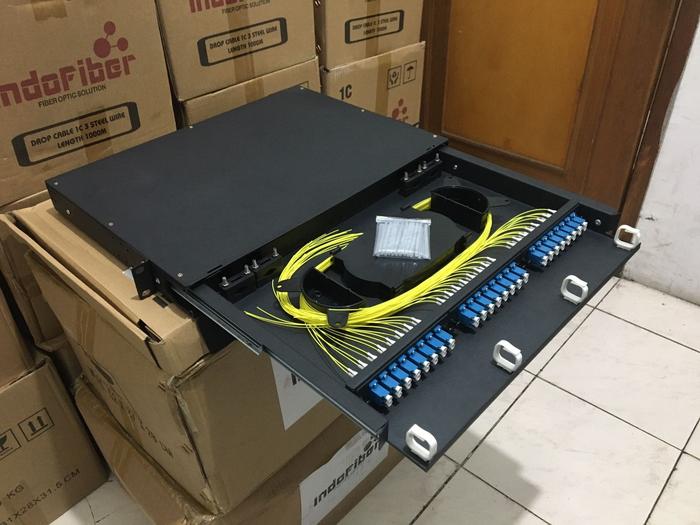 Jual OTB Rack 48 port LC singlemode + Pigtail / ODF rack 48 port LC ...
