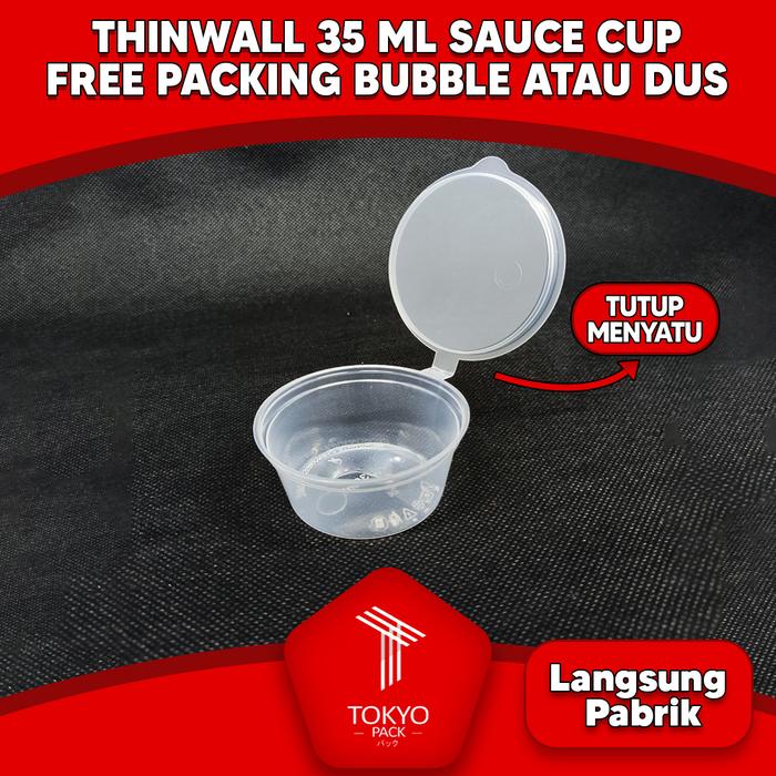 Promo Thinwall Sauce cup 35 ml - ANTI PECAH - Kotak makan isi 50 pcs ...