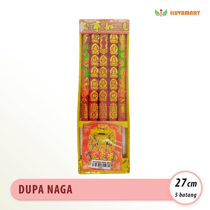 Jual Dupa Naga 5 Batang 27cm 16mm Merah Hio Ukir Mandarin Dewa Tanah ...