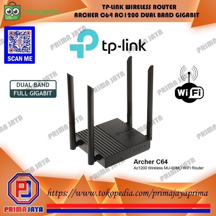 Jual TP-LINK Wireless Router Archer C64 AC1200 Gigabit Dual Band WiFi ...