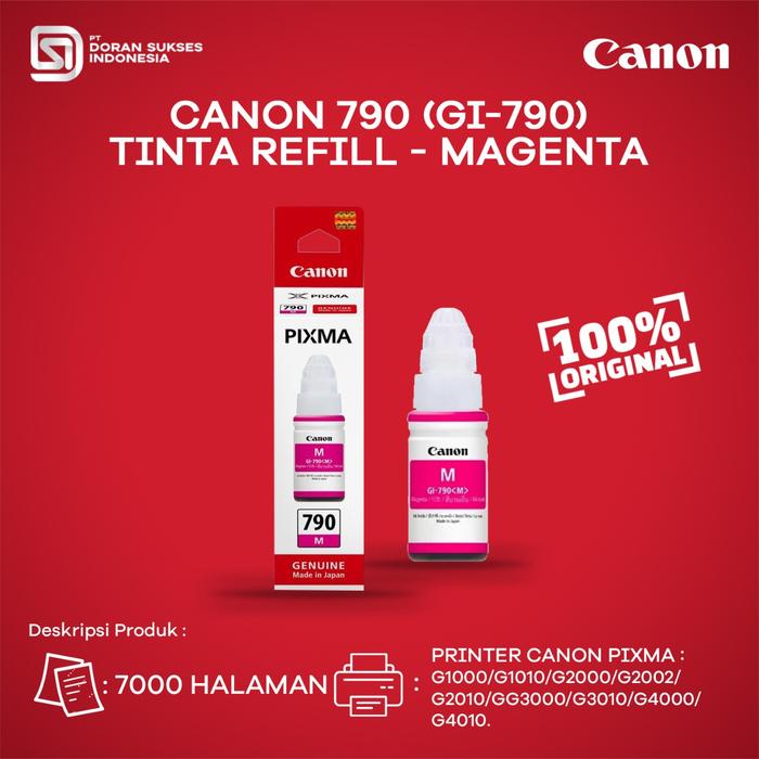 Jual Tinta Canon GI790 GI-790 Refill Printer G1000 G1010 G2010 ORIGINAL ...