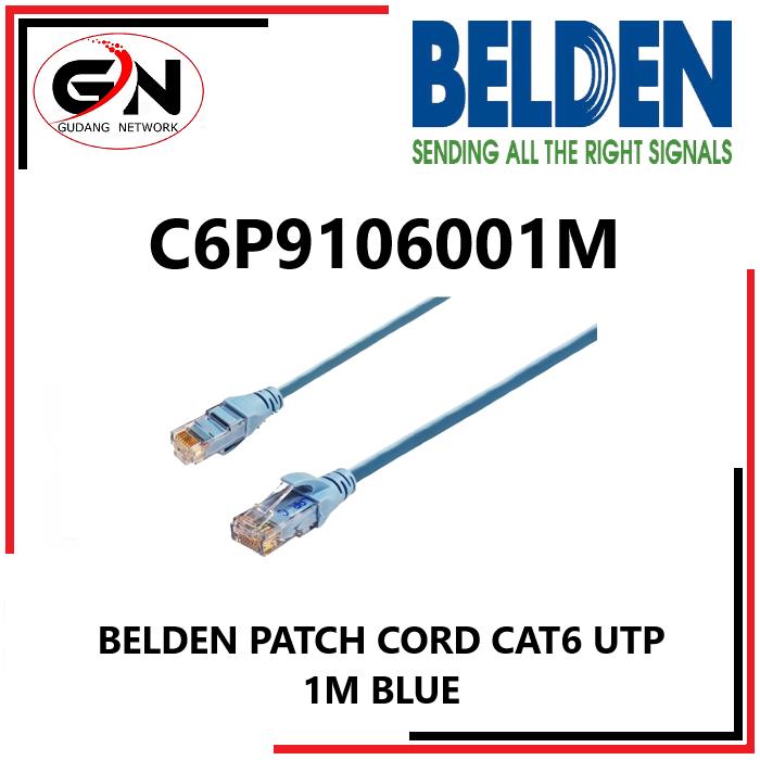 Jual BELDEN PATCH CORD CAT6 UTP 1M BLUE C6P9106001M - Jakarta Pusat ...
