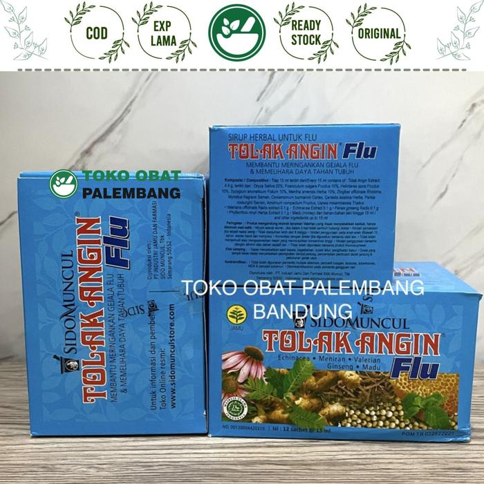 Jual TOLAK ANGIN FLU 12 SACHET SIDO MUNCUL SIDOMUNCUL OBAT HERBAL FLU ...
