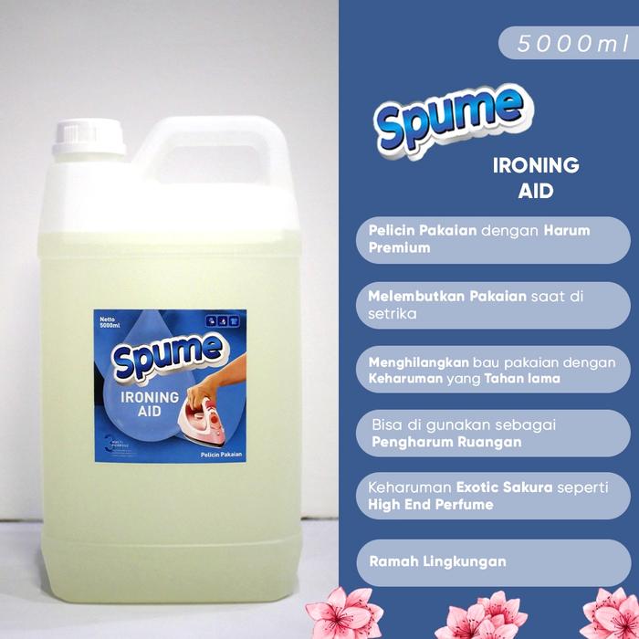 Jual Spume ironing aid 5 Liter spray pewangi pelicin pakaian rapika ...