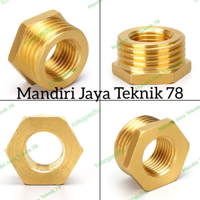 Jual Vring reducer double nepel drat dalam 1/4 x drat luar 3/8 - Kota ...