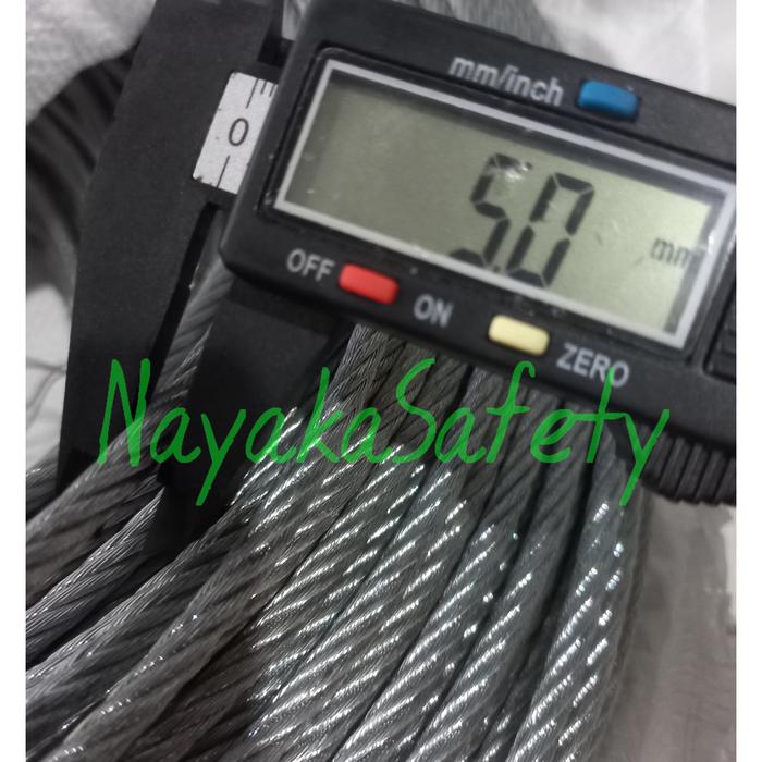 Jual Wire rope Galvanized 5mm 6x19 IWRC Full Baja / Kawat Seling 5mm 6x19 - Kota Bekasi - Nayaka ...