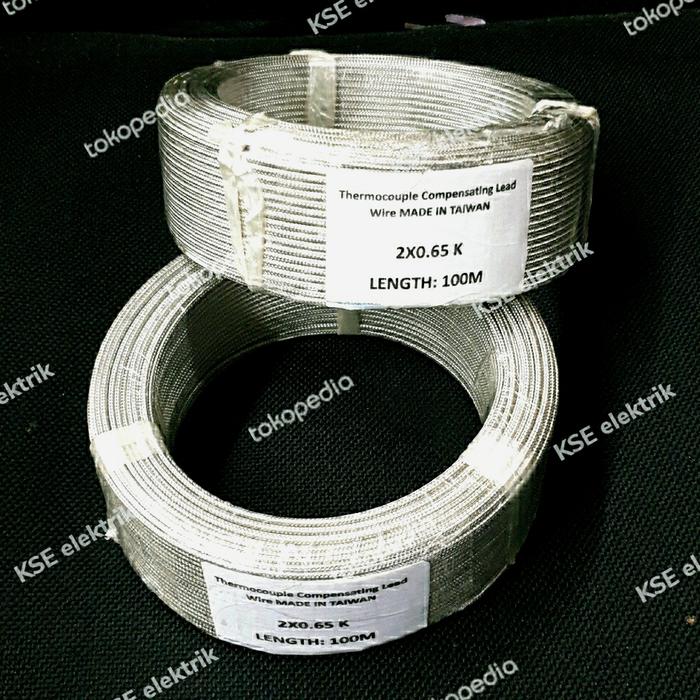 Jual Kabel thermocouple utk type K/CA (2X0.65mm)100meter made in taiwan ...