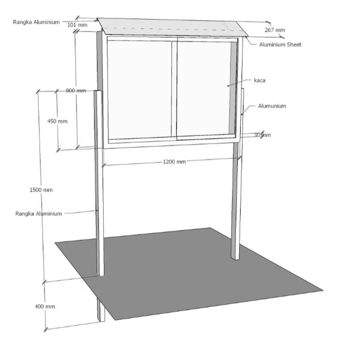 Jual papan nama display standing outdoor - Kota Surabaya - Piramida ...
