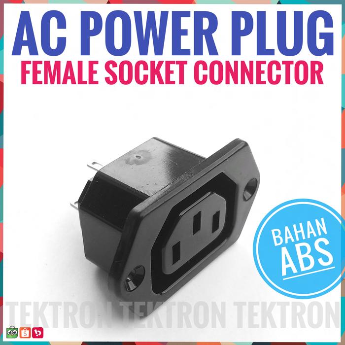Jual AC Power Plug Socket Terminal Panel Listrik Female Cord Soket ...