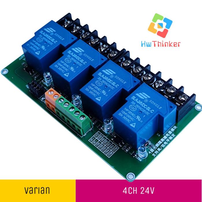 Jual Modul Relay 30A 12V 24V 5V 1 2 4 8 Channel ch Dual Trigger High ...