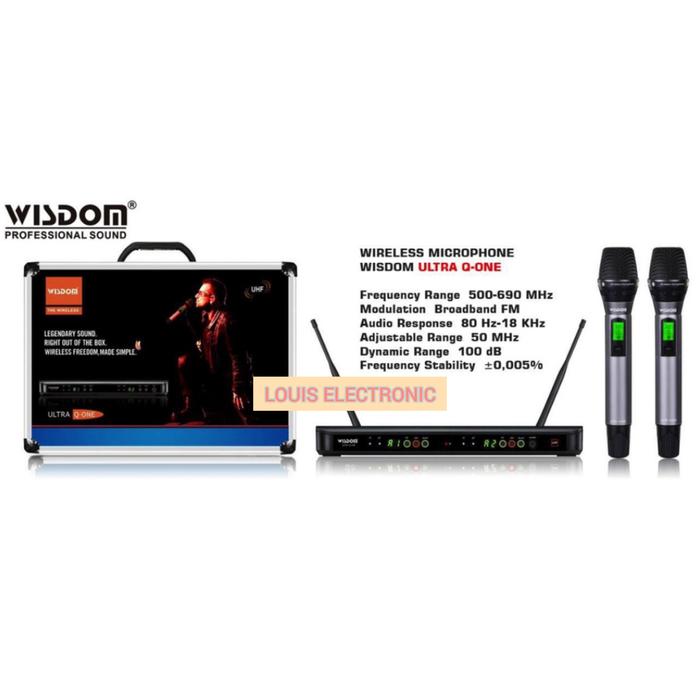 Jual Mic Microphone Wireless WISDOM ULTRA Q1 Q-ONE Dual Channel ...